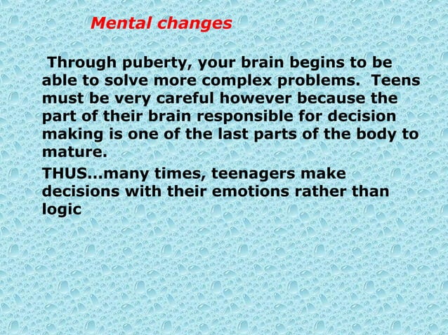 Mapeh Topics Puberty And Teen Years Ppt