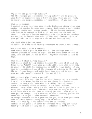 Puberty booklet | DOC