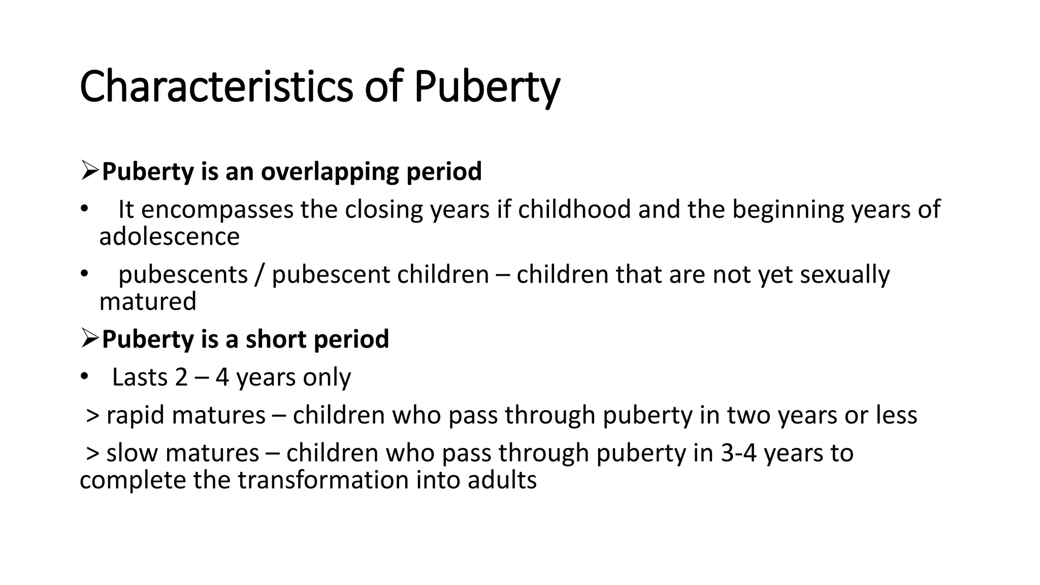 Puberty (Advanced Developmental Psychology) | PPTX