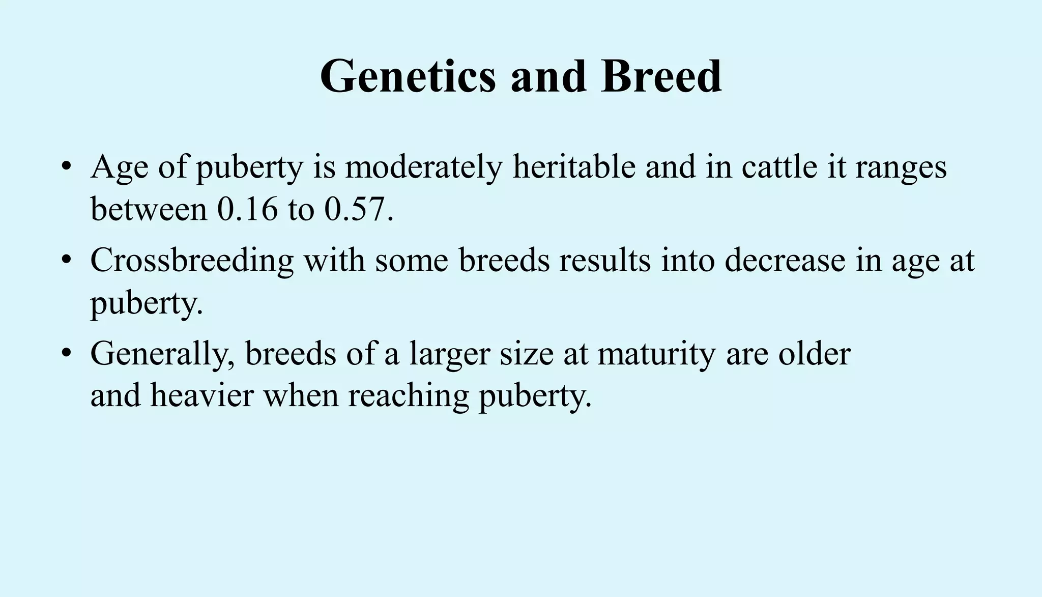 Puberty in domestic animals | PDF