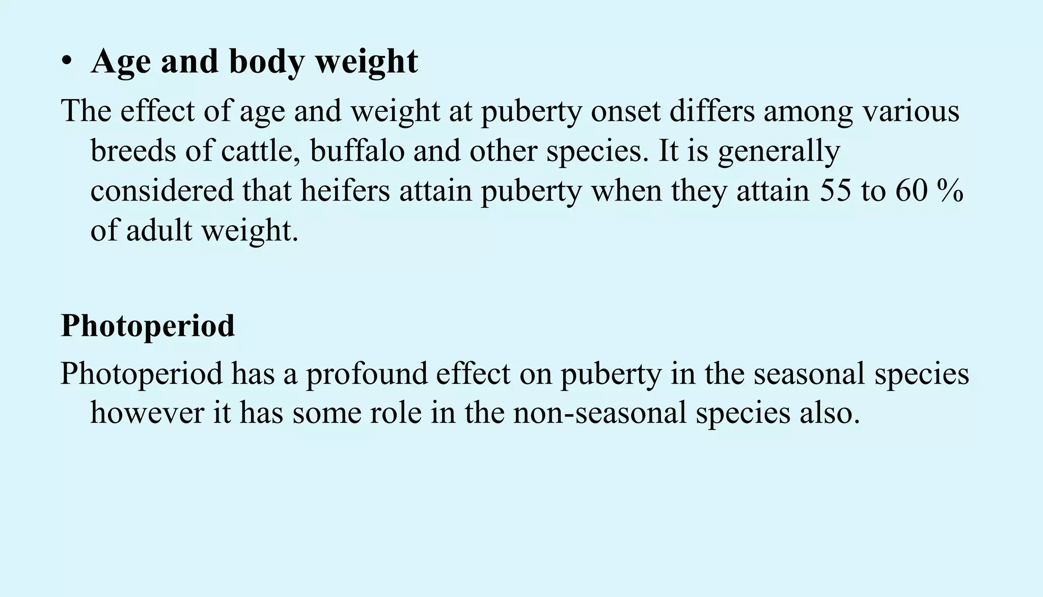 Puberty in domestic animals | PDF