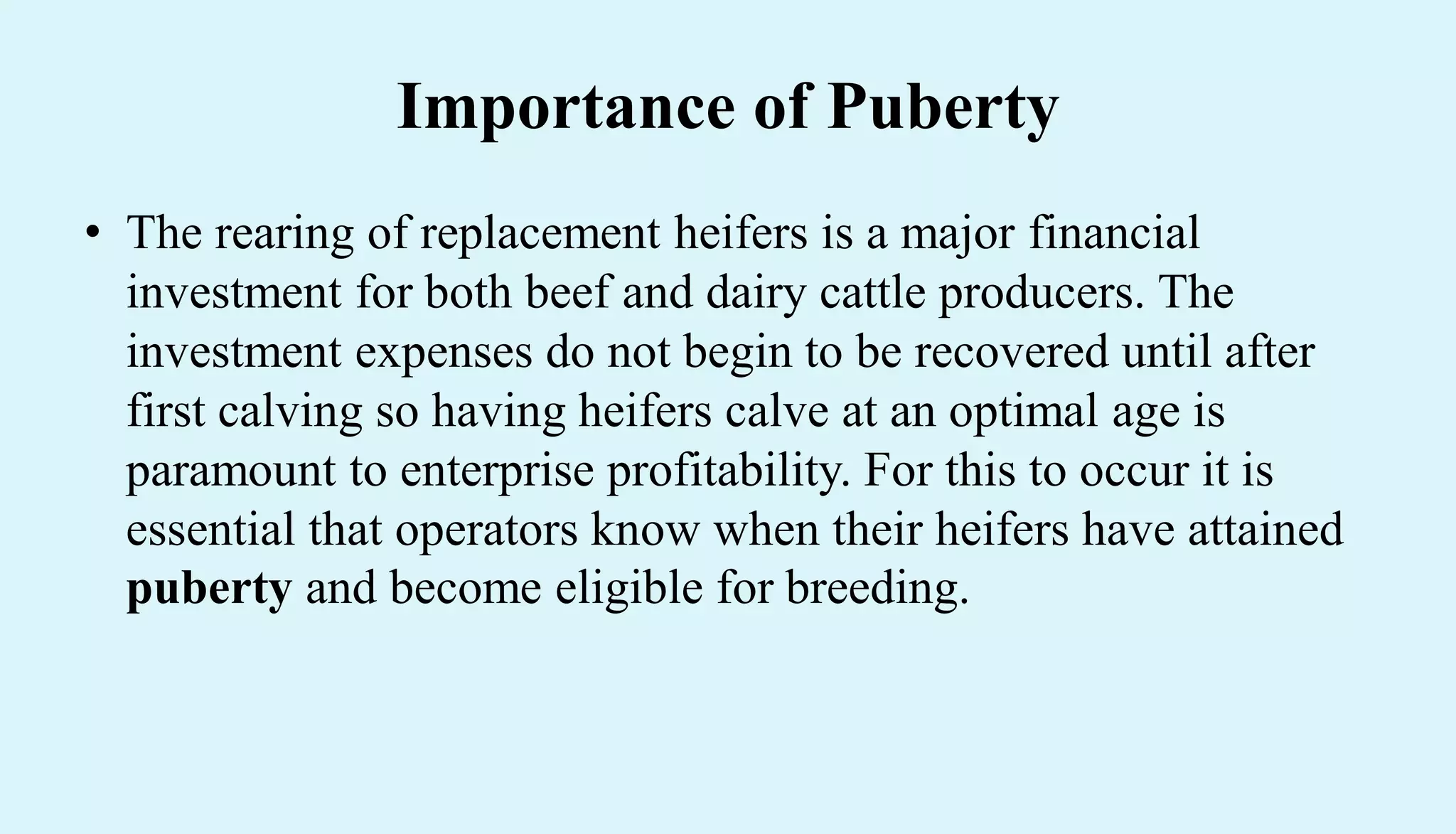 Puberty in domestic animals | PDF