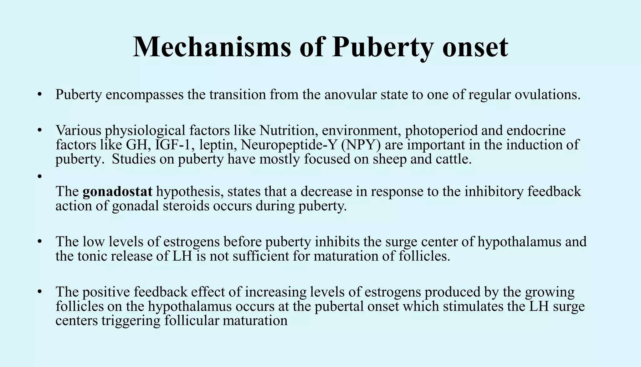 Puberty in domestic animals | PDF