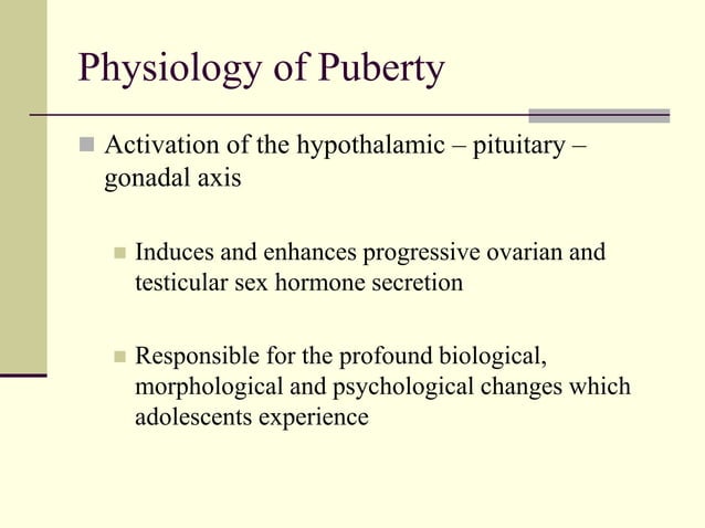 puberty - hormonal and physiological changes | PPT