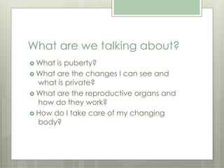 Puberty and Changes in the Body PowerPoint | PPTX