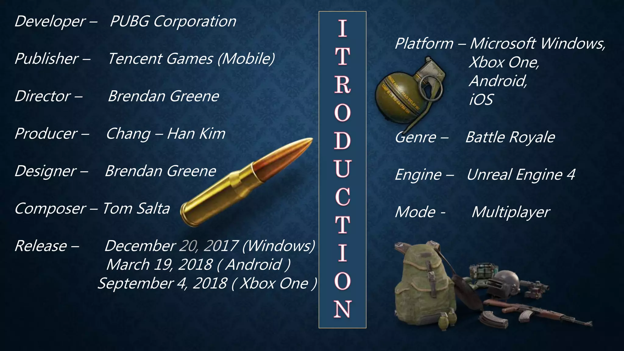 PUBG (Player's Unknown Battleground) | PPTX