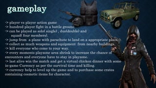 PUBG (Player's Unknown Battleground) | PPTX