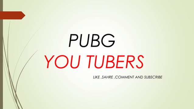 PUBG presentation (PLAYER UNKNOWN'S BATTLE GROUND) | PPT | Action Video ...