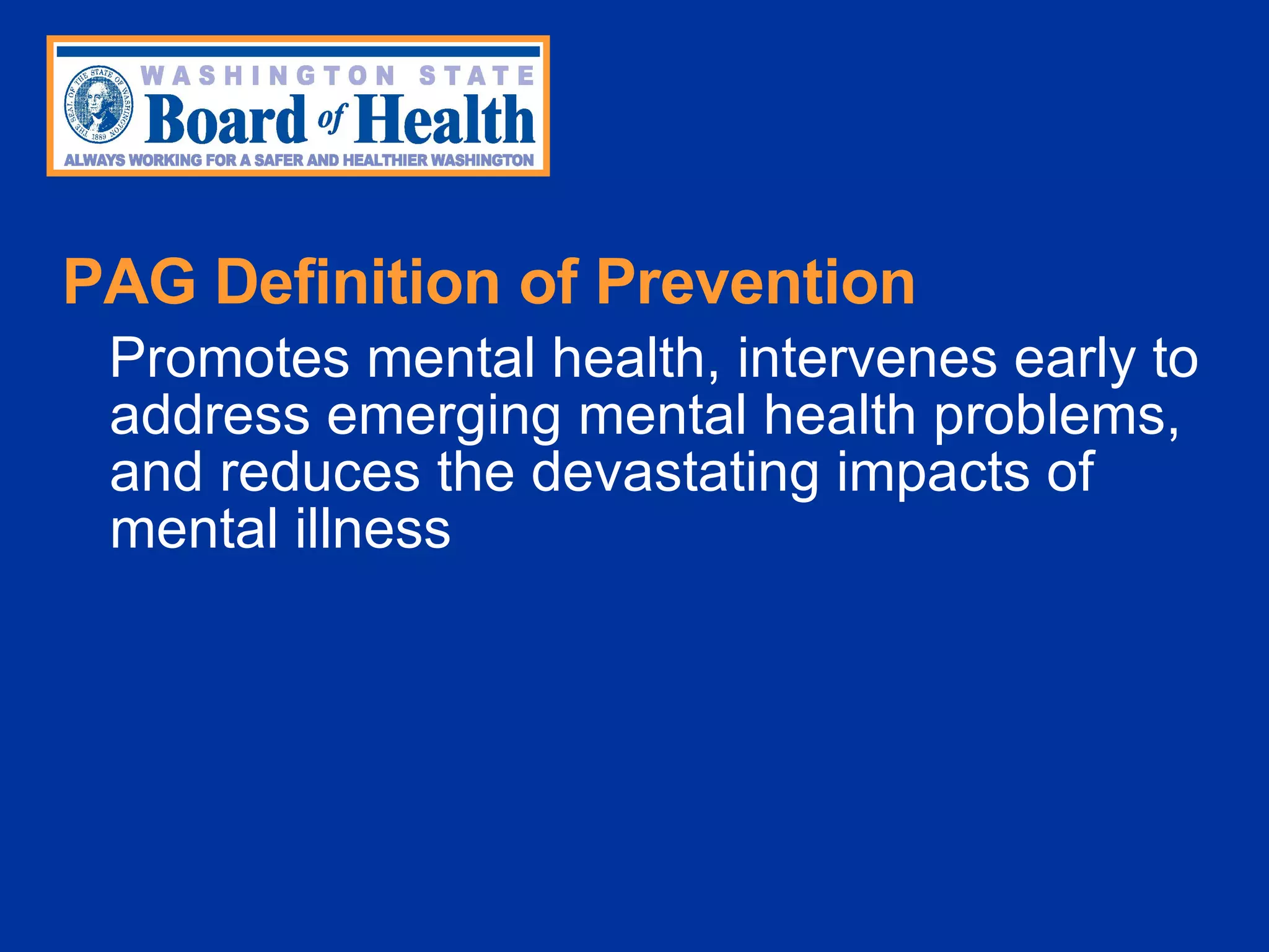 Public Health Model for Mental Health | PPS