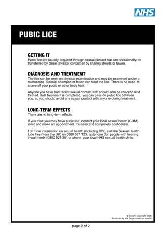 Pubic Lice | PDF