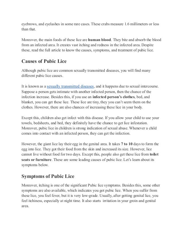 Pubic Lice Infestation Causes Symptoms And Treatment