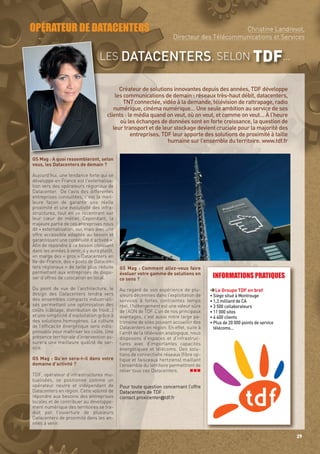 Le datacenter de demain, TDF - Global Security Mag | PDF