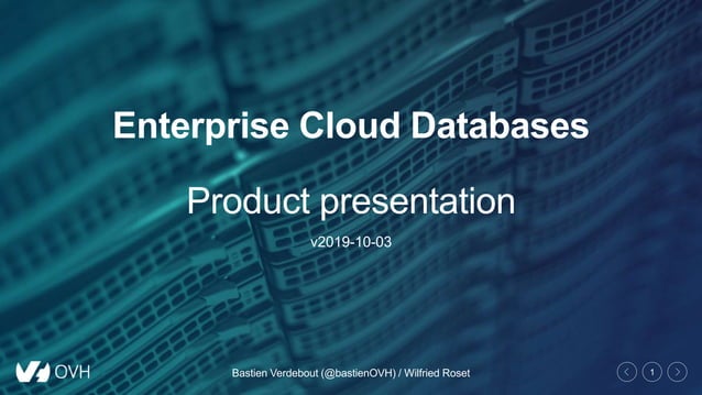 OVHcloud – Enterprise Cloud Databases | PPT