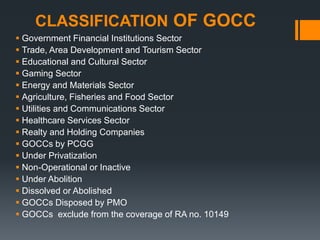 CHARACTERISTICS AND POWERS OF GOCCs | PPTX