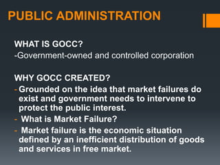 CHARACTERISTICS AND POWERS OF GOCCs | PPTX