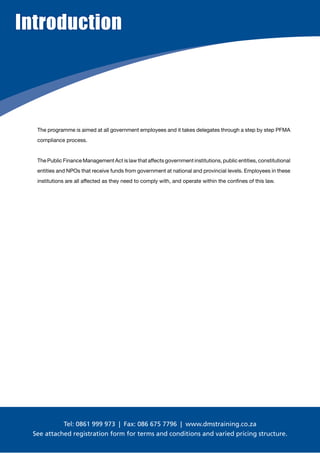 Public finance-management-act-pfma-course-outline-booking | PDF