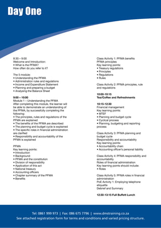 Public finance-management-act-pfma-course-outline-booking | PDF