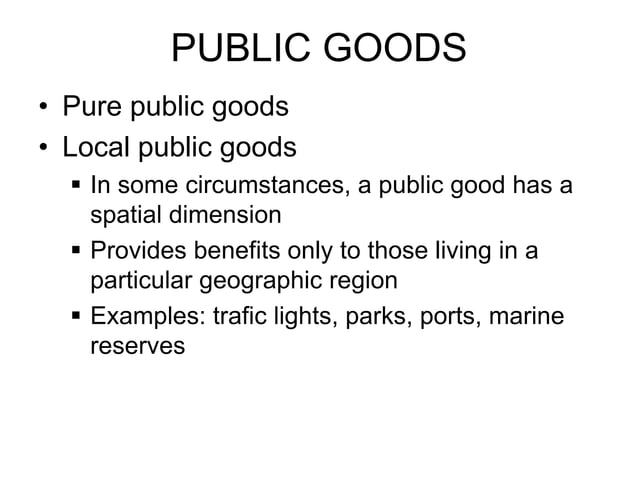 public-goods.ppt | Environmental Services Industry | Industries