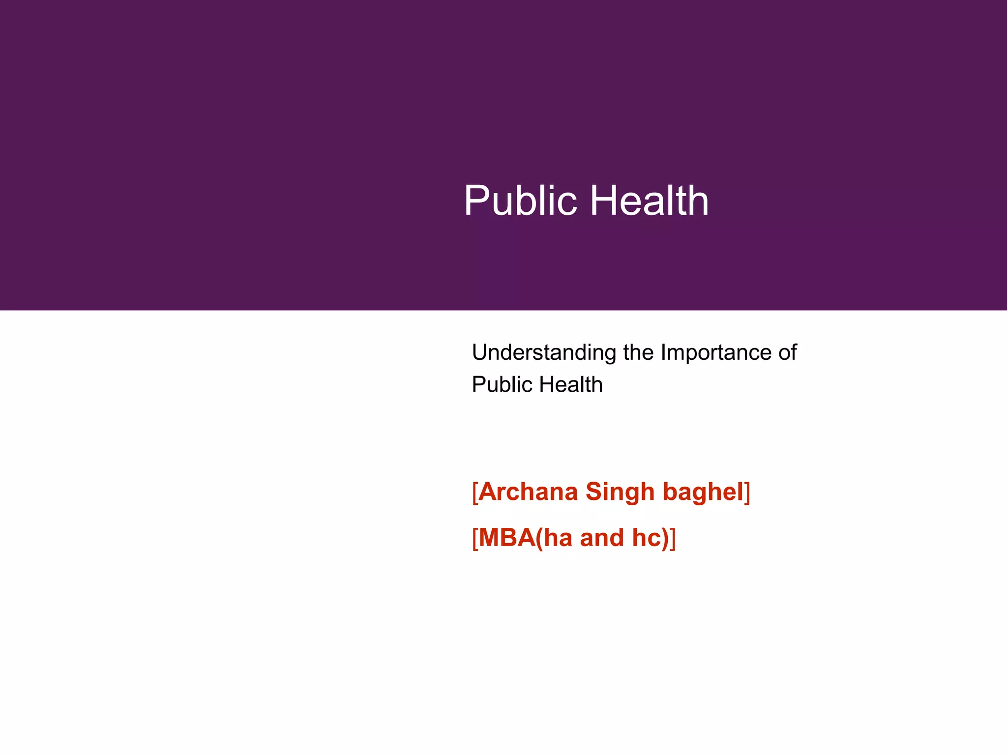Public Health Ppt