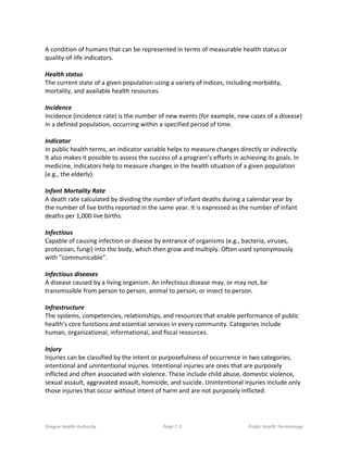 Public health-terminology | PDF