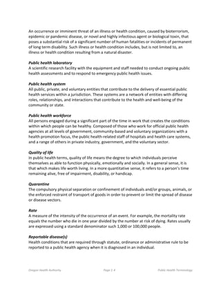 Public health-terminology | PDF