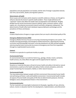 Public health-terminology | PDF