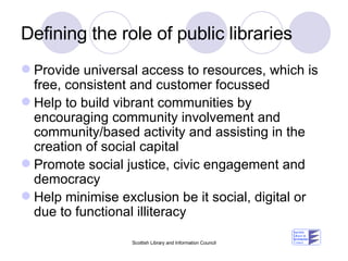 Public Library Quality Matrix (PLQIM): Developing a self evaluation and ...