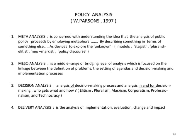 Public policy-analysis | PPT | Government Support and Welfare ...