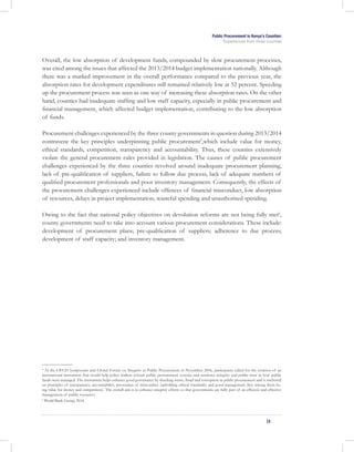 Public Procurement in Kenya's Counties | PDF