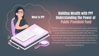 What is a Public Provident Fund (PPF)? | PDF