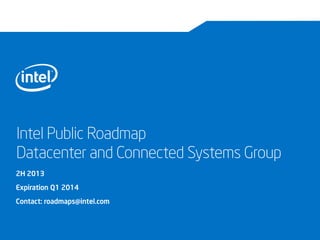 Intel Public Roadmap for Desktop, Mobile, Data Center | PDF