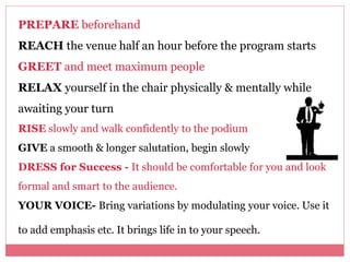 Public speaking | PPTX