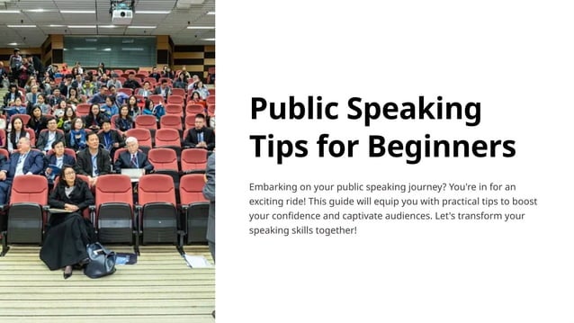Scott Bethel: Public Speaking Tips for Beginners | PPT