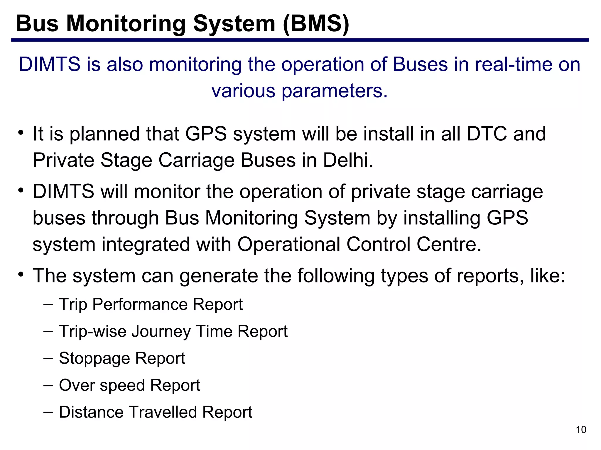 Passenger Information System (PIS) in Delhi | PPT