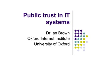 Privacy and public trust | PPT