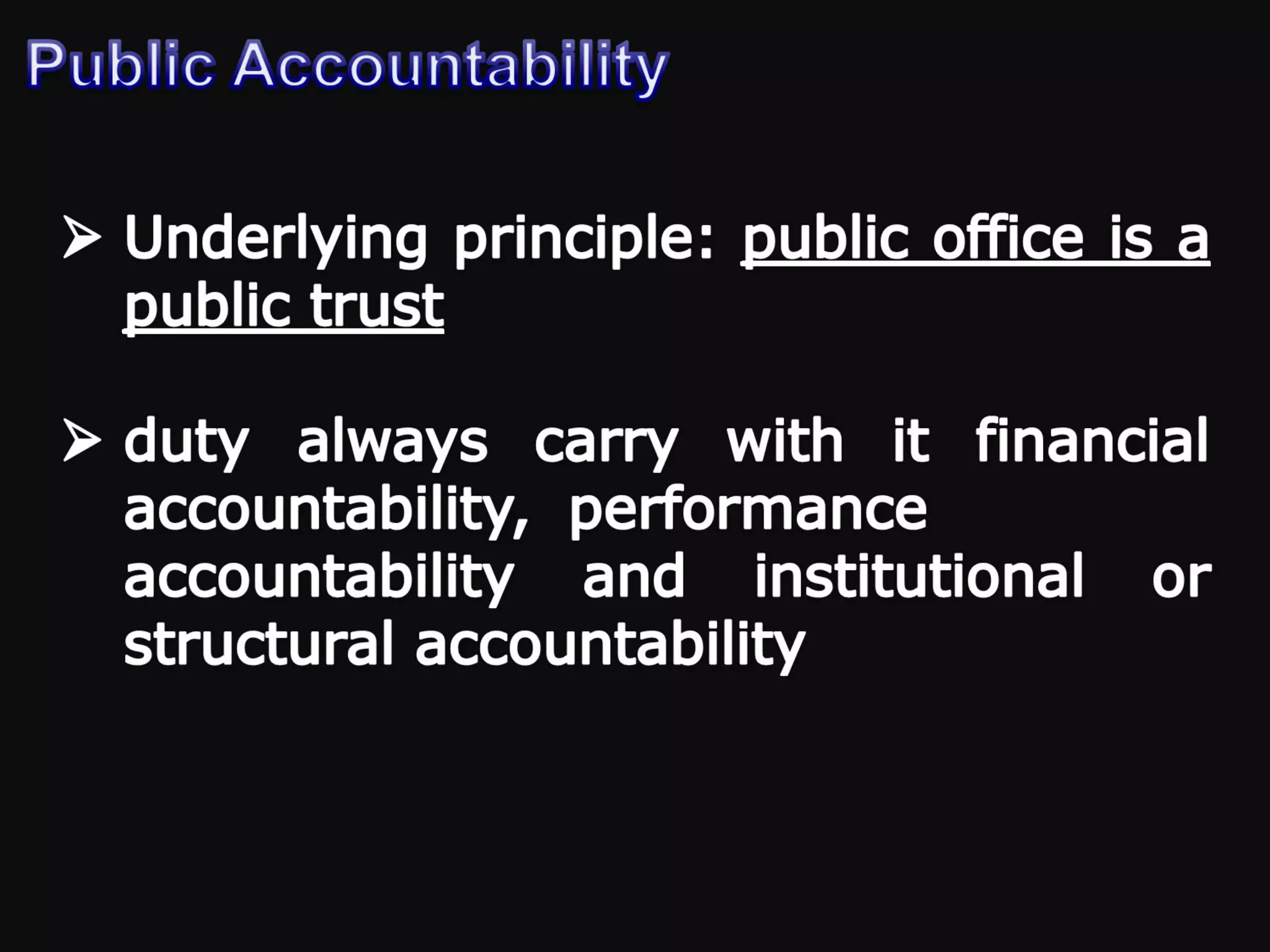 PUBLIC ACCOUNTABILITY | PPT