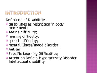 Public adm. -inequality of the disabilities | PPT
