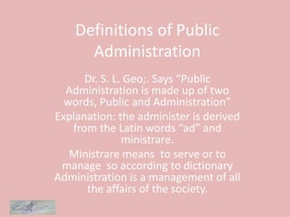 Public administration | PPTX