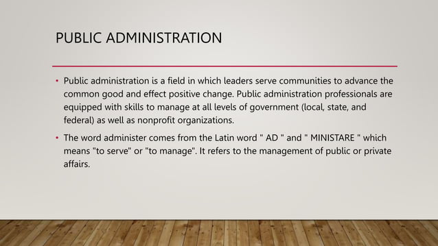 Public administration knowledge intro.pptx | Political Issues & policy ...