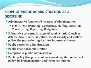 Public administration chapter 1 | PPT