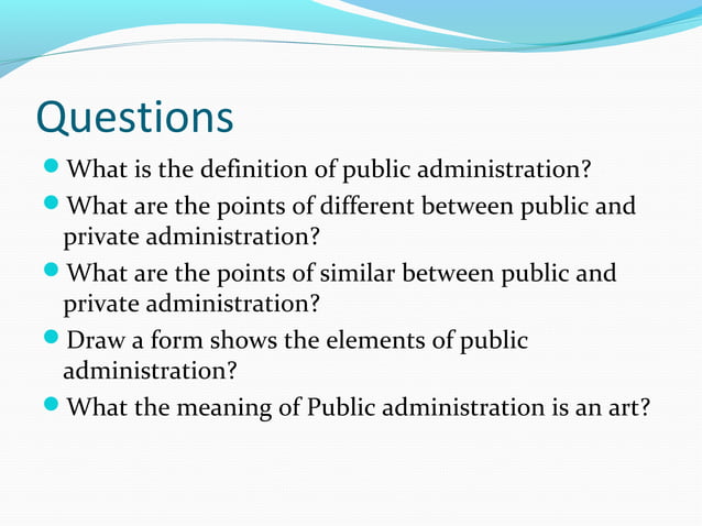 Public administration chapter 1 | PPT