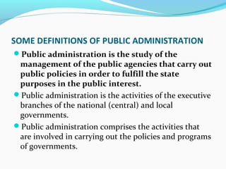 Public administration chapter 1 | PPT