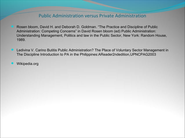 Public administration versus Private administration | PPT | Business ...