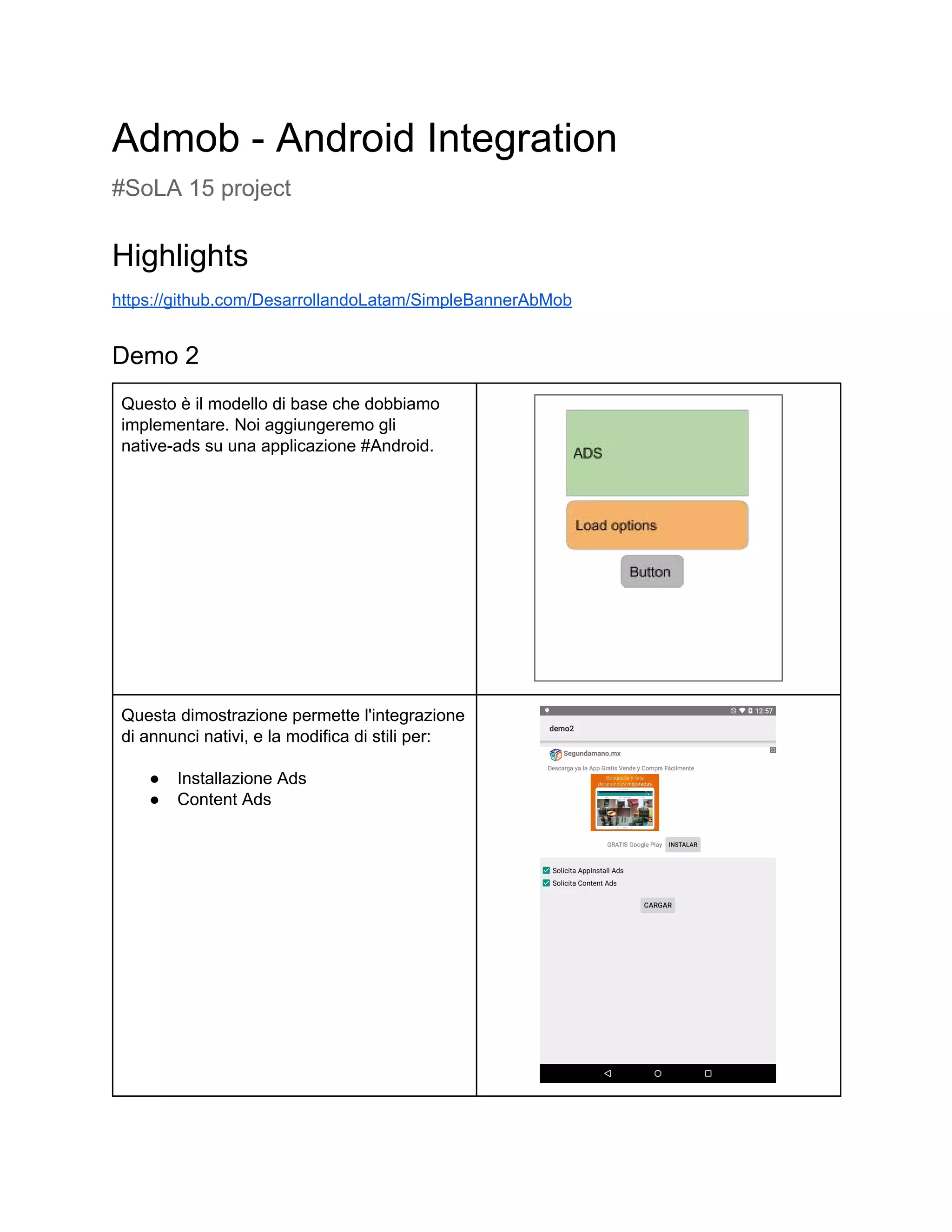 Public Admob Android Integration #italian | PDF