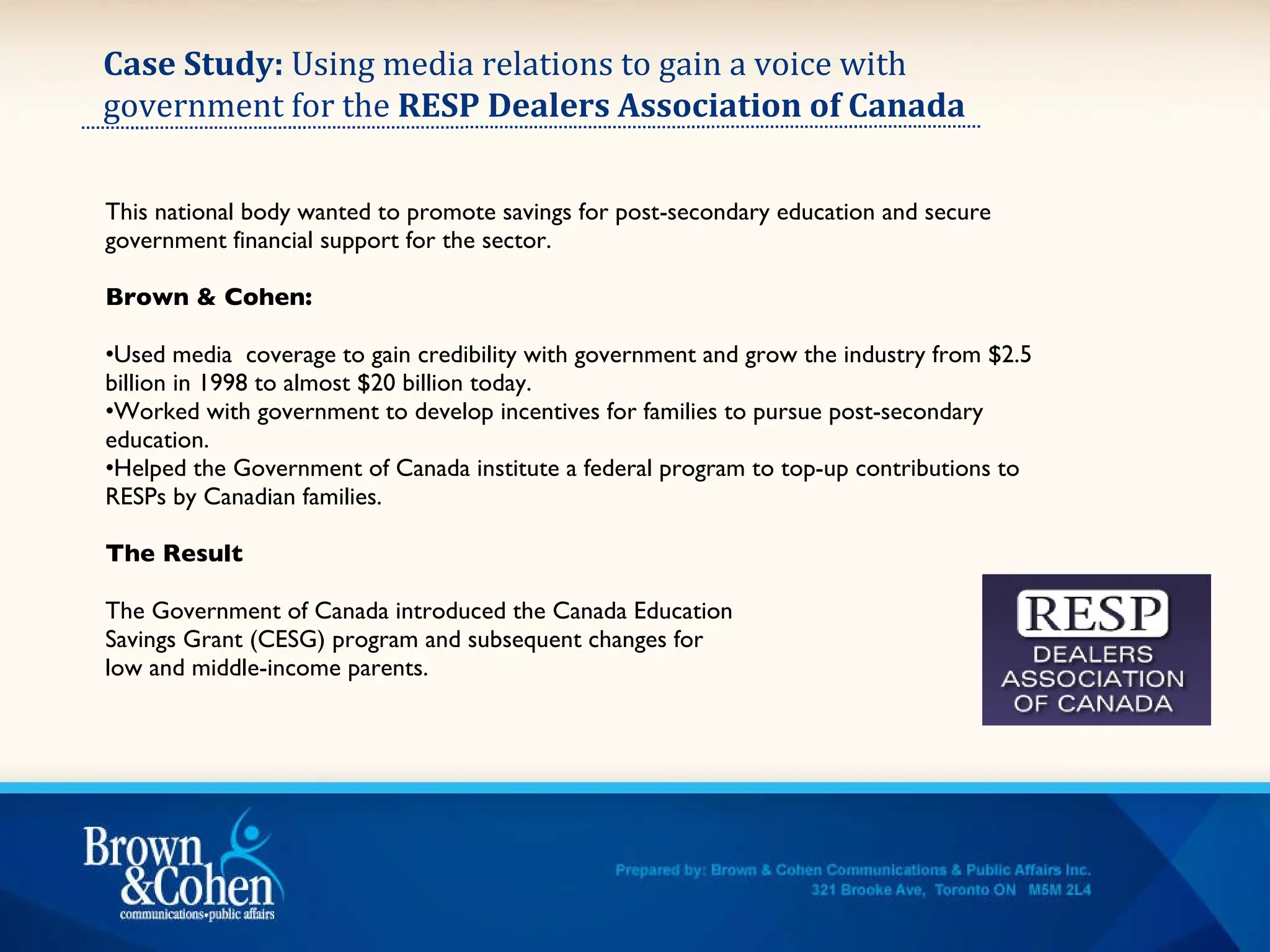 Public Affairs Presentation to Humber | PPT