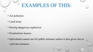 Public and private nuisance | PPTX