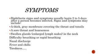 Ppt on diphtheria | PPTX | Infectious Diseases | Diseases and Conditions