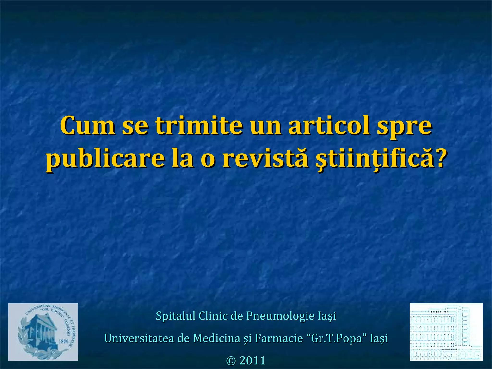 Publicare articol | PPT
