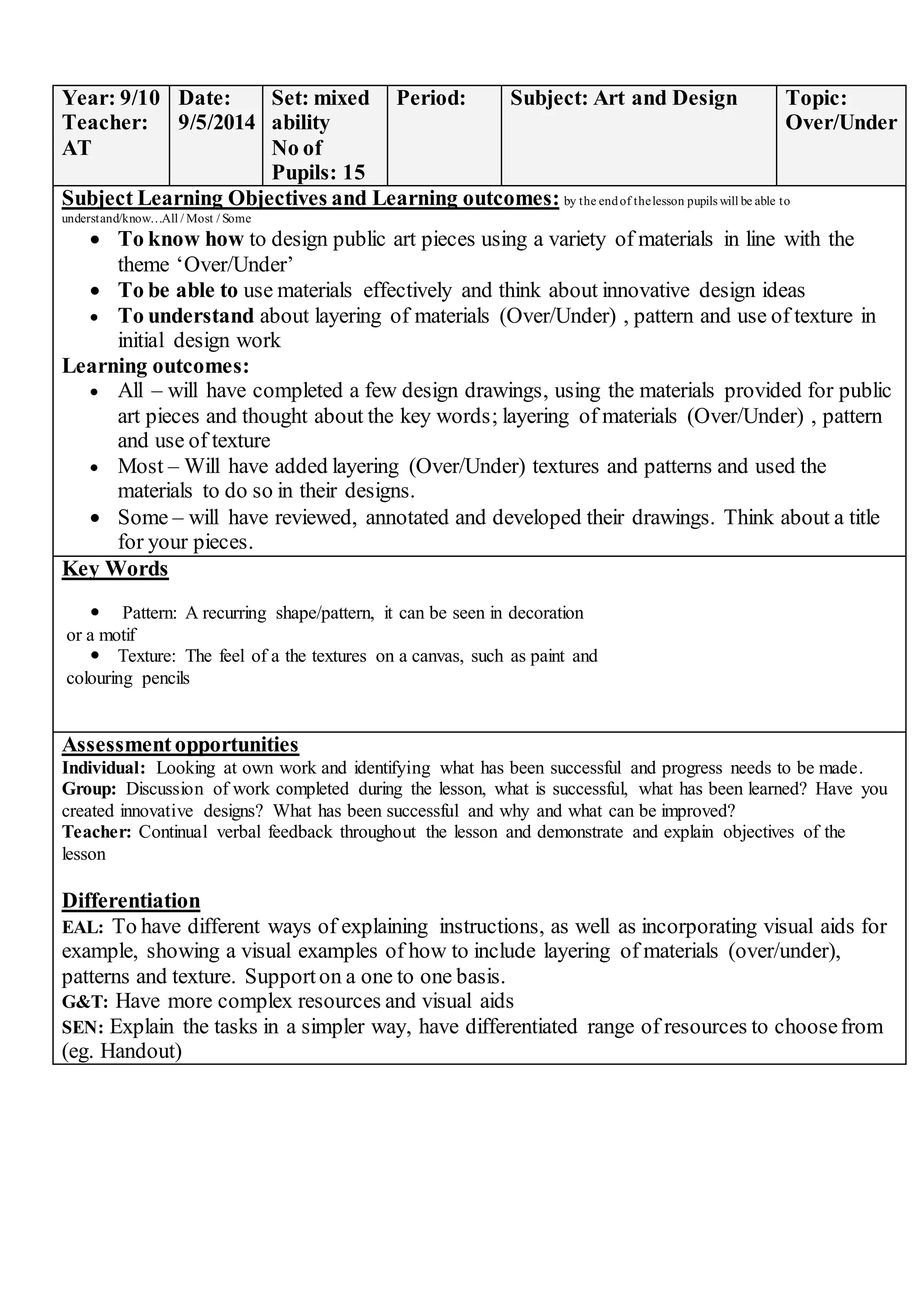 Public Art Lesson Plan | DOCX