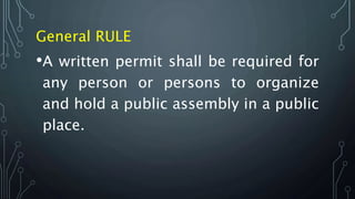 Public assembly ACT Power point presentation | PPT